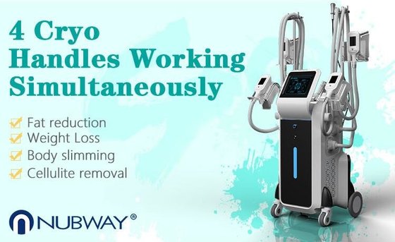 Beauty salon equipment body slimming cryolipolysis fat freezing machine with 4 cryo handles