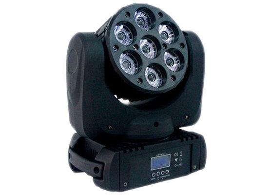 DMX 7pcs X 15W LED Moving Head Light Zoom Multi Color Outdoor Wireless Lighting Air Cooling