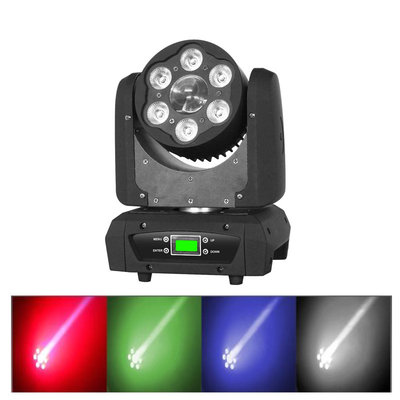 6 x 15W Cree 5 In 1 LED Moving Head Light Forced Air Convection 45°C 1400 mA