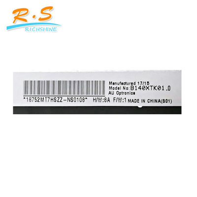 AUO B140XTK01.0 14" 호리호리한 EDP lcd 1366*768 30pin 작은 공용영역