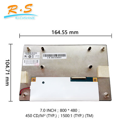 Lcd-Platte 7 tft AUO G070VVN01.0 Helligkeit des Zoll 800*480 hohe industrielle LCD-Platte