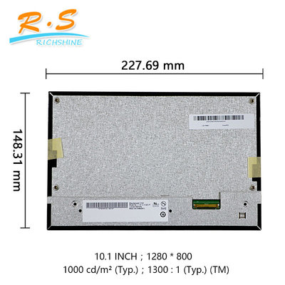 1000 Cd/Mの² 10.1インチのLvds LCDの表示モジュール産業スクリーンG101EVN03.1 1280×800ピクセル