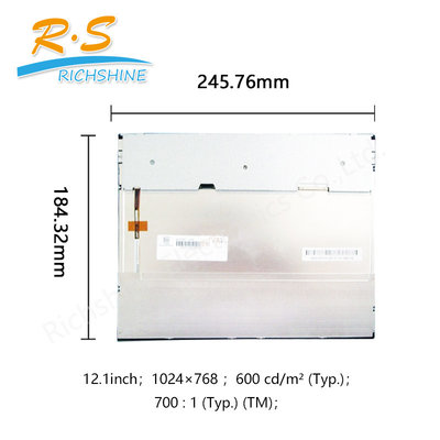 600 Frequenz cd/m2 TFT LCD Platten-G121X1-L03 WXGA 1024x768 60Hz