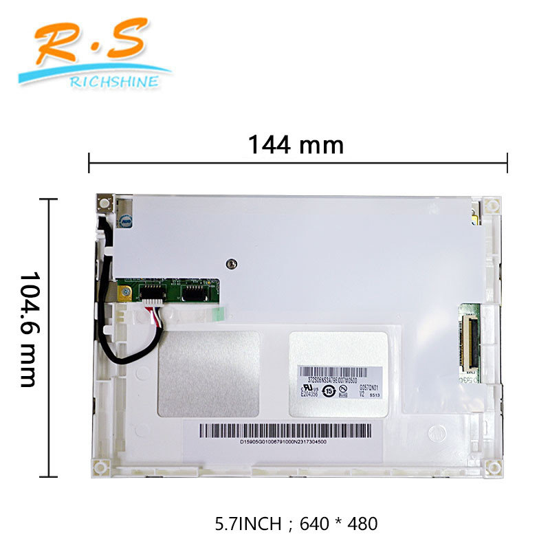 Industrieller LCD-Bildschirm 640x480 G057VN01 V2, 5,7 AUO bewegen industrielles lcd-Modul CMOS Schritt für Schritt fort