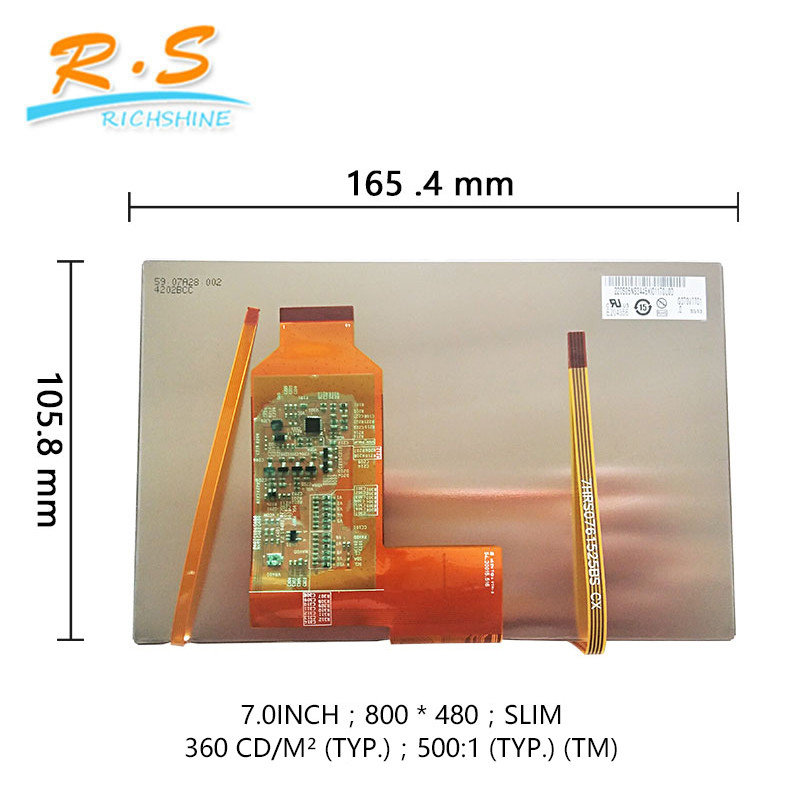 AUO 7" 차 터치 패널 G070VTT01.0를 위한 제어반과 가진 WXGA 800*480 TFT 단위 LCD