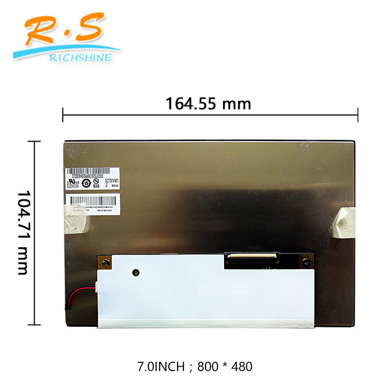 AUO 7" industrielle geführte Schnittstelle des Schirmes 800*480 RGB für hochauflösendes 1500:1 des Verhältnisses G070VVN01.2