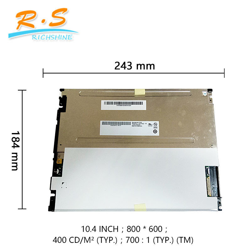 10.4inch 보충 모형 G104SN02 V2를 위한 산업 지도된 스크린 LCD 패널 회의 800x600 높은 광도 색깔