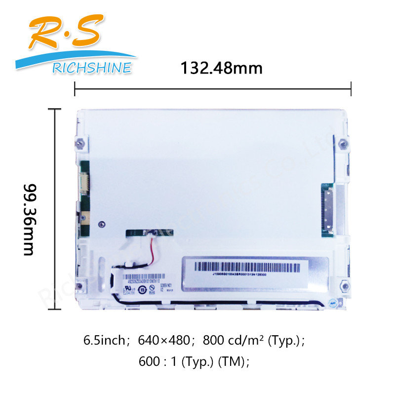 6,5 LCD-Bildschirm-Anzeige G065VN01 V2 70 des Zoll-640x480 industrieller Betrachtungs-Winkel