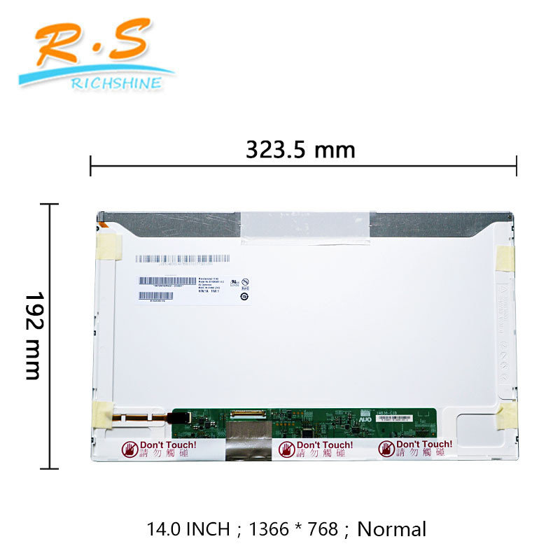 노트북 14.0 인치 LED Auo LCD 패널, 1366*768 tft lcd 단위 B140XW01 VB