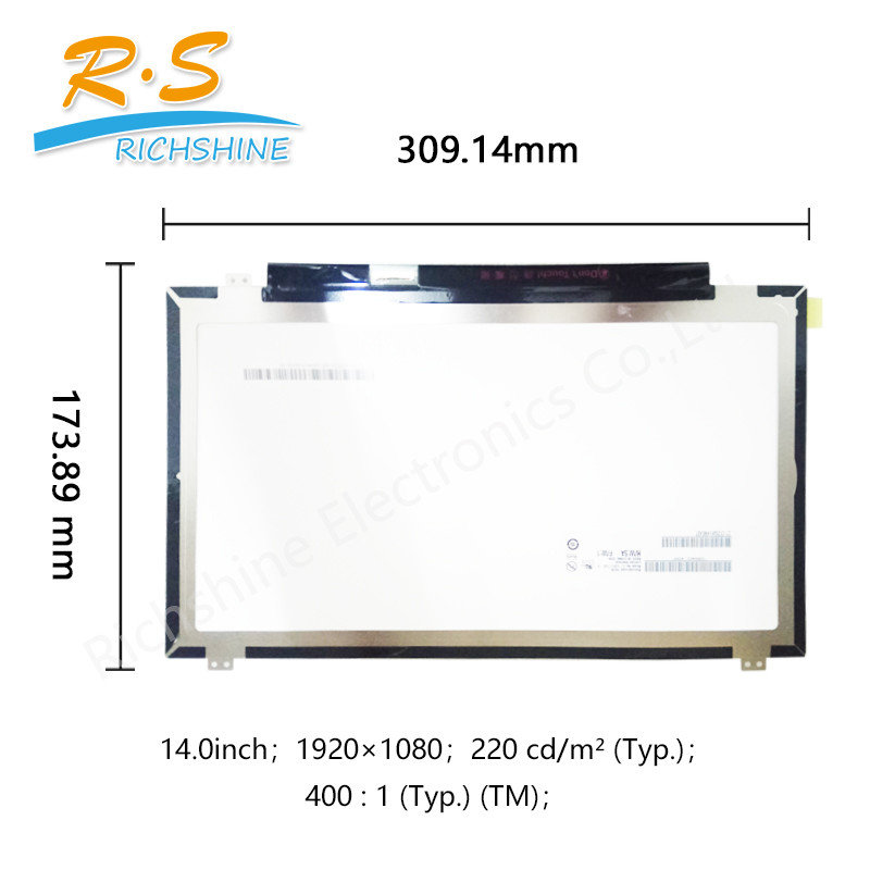 14,0 Zoll LCD-Bildschirm 1920 * 1080 Edp-Schnittstelle 30 Pin für B140HTN01.B