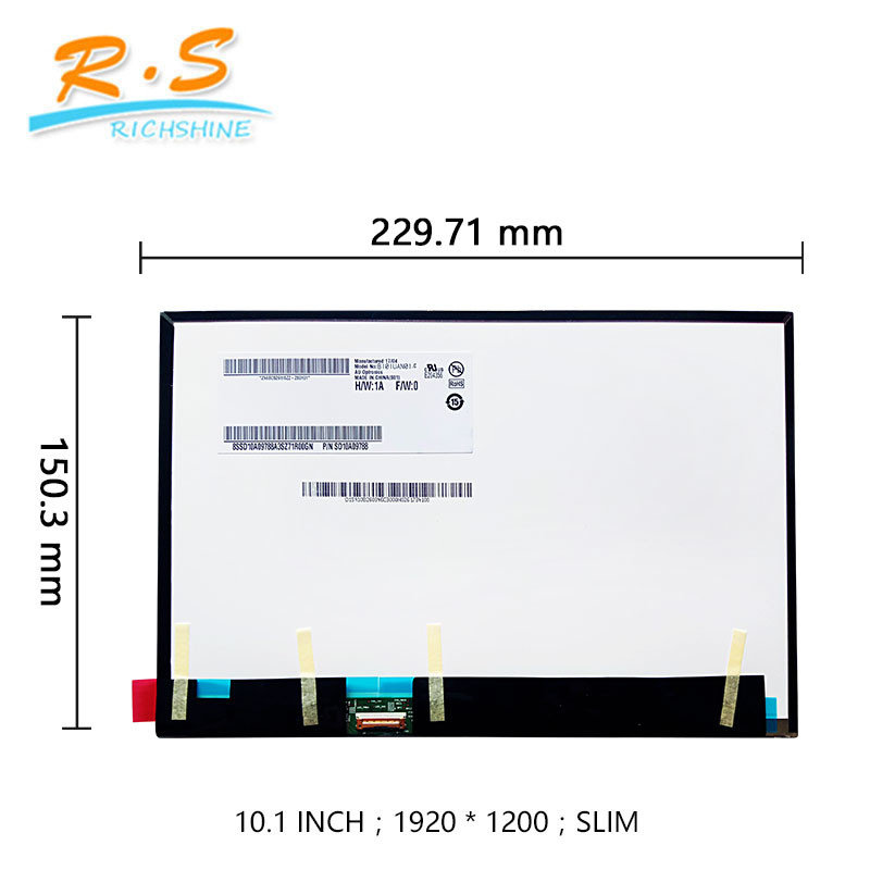 10.1 정제 PC WXGA를 위한 인치 터치스크린 LCD 감시자 B101UAN01.7 1920x1200 IPS LCD 단위
