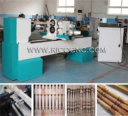 Woodturning Lathe Machine CNC Lathe Machine for Wood Stairs, Wood Lathing Machine Tool, Baseball Making Machine WTM1516