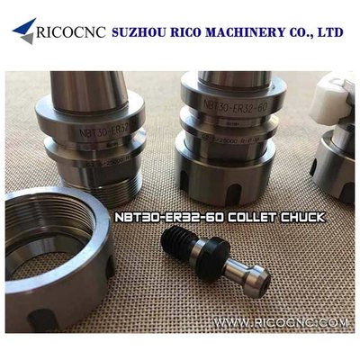NBT30 ER32 Collet Chuck without Keyway CNC Tool Holder Cone with Pull Stud and Collet Nut