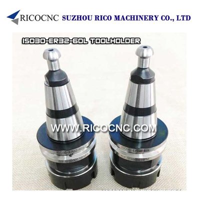 ISO30 ER32 60L Toolholder CNC Router Collet Chucks with HSD Pull Stud