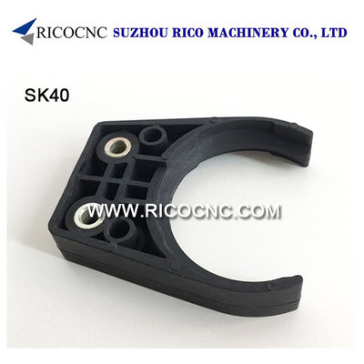 Black SK40 Tool Changer Grippers Plastic CNC Toolholder Forks SK Tool Clips for Tool Station