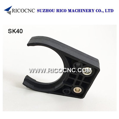 Black SK40 Tool Changer Grippers Plastic CNC Toolholder Forks SK Tool Clips for Tool Station