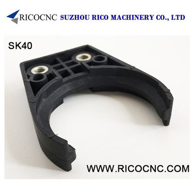 Black SK40 Tool Changer Grippers Plastic CNC Toolholder Forks SK Tool Clips for Tool Station