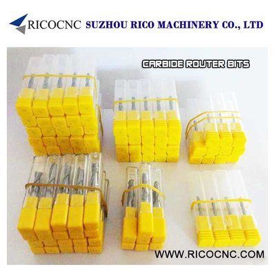 Carbide Spiral End Mill Cutters CNC Router Upcut Spiral Router Bit for Engraving