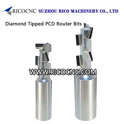 Diamond Tipped Cutter Bits PCD Router Bits for Wood CNC Nesting