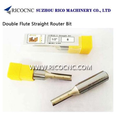 Double Flute Tungsten Tipped Straight Plunge Router Cutter Bit for Plywood Cutting