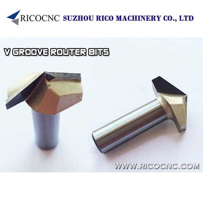 V Groove Router Bits Carbide Tipped V Carving Cutters for Woodworking CNC Router