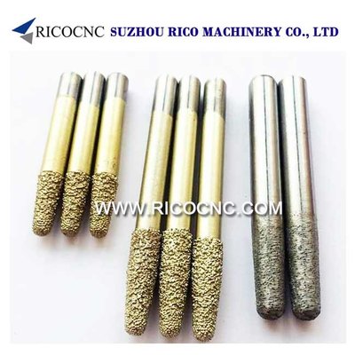 Conical Brazing and Sintered Diamond Router Bits for Marble Granite Stone 3D Carving and Cutting