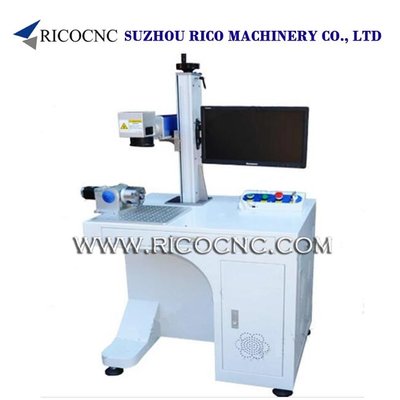 Tabletop Fiber Laser Engraving Machine Fibre Lazer Marker with Rotary Equipment