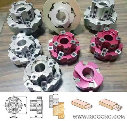 Adjustable CNC Tenoning Cutterhead Tenon Cutter Heads with Indexable Inserts for Woodworking