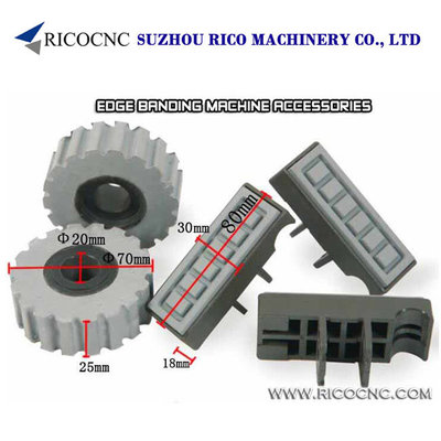 Rubberized Hold Down Pressure Rollers Gear Wheels for BIESSE IMA HOMAG SCM Brandt Edgebander Edgebanding Machines