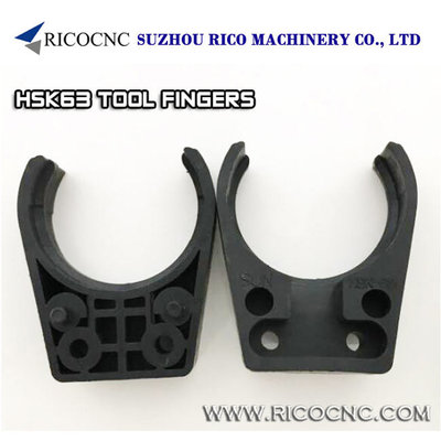 Black HSK63 Toolholder Forks Plastic HSK Tool Grippers ATC Tool Changer Forks for CNC Machine