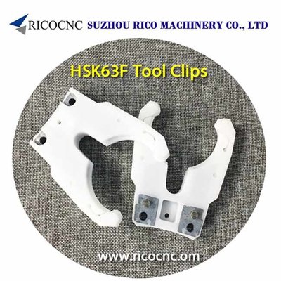 White HSK63F Tool Grippers CNC Tool Forks HSK Tool Clips for CNC Machine