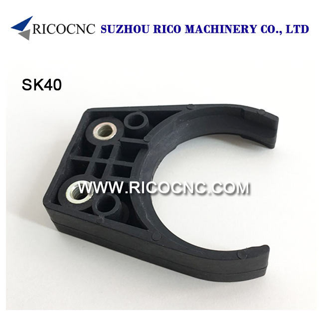 Black SK40 Tool Changer Grippers Plastic CNC Toolholder Forks SK Tool Clips for Tool Station
