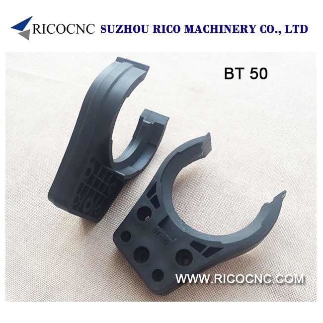 Black BT50 ATC Tool Grippers Plastic Tool Forks for Umbrella Type Automatic Tool Changer