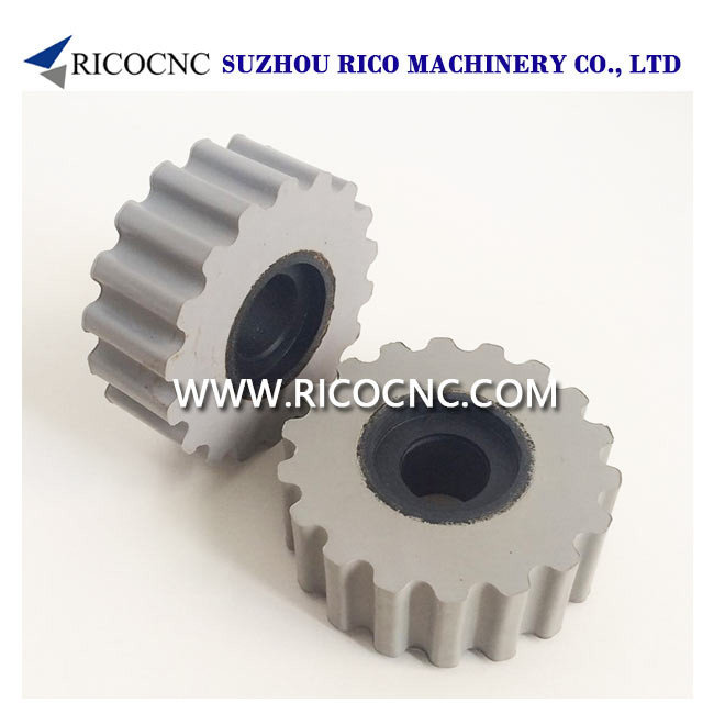 Rubberized Hold Down Pressure Rollers Gear Wheels for BIESSE IMA HOMAG SCM Brandt Edgebander Edgebanding Machines