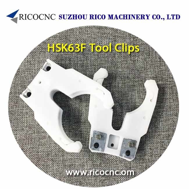 White HSK63F Tool Grippers CNC Tool Forks HSK Tool Clips for CNC Machine