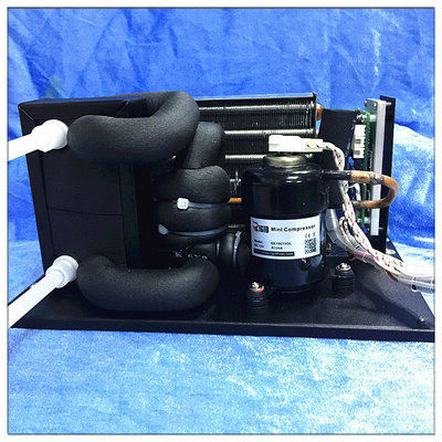 DC Condensing Unit with Evaporator in Refrigeration for Compact Water Cooled System