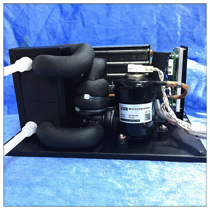 DC Condensing Unit with Evaporator in Refrigeration for Compact Water Cooled System