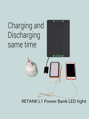 power bank solar light 4000mAh 18LED usb chargers flashlight charge for phone charge and discharge at same time