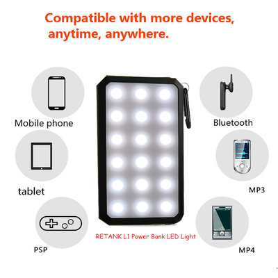 power bank solar light 4000mAh 18LED usb chargers flashlight charge for phone charge and discharge at same time