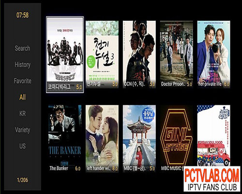 90 korean live tv+2000 vod korean movies HD korean IPTV box, 7 DAYS REPLAY
