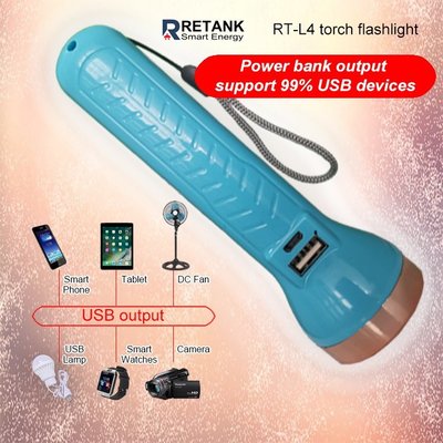 RETANK L4 18650 lifepo4 led rechargeable torch light COB sidelight torchlight charge by solar panel and micro usb