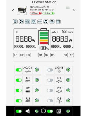 RETANK PS120 solar generator 256W power station offgrid emergency source WiFi IOT system for mobile cloud management