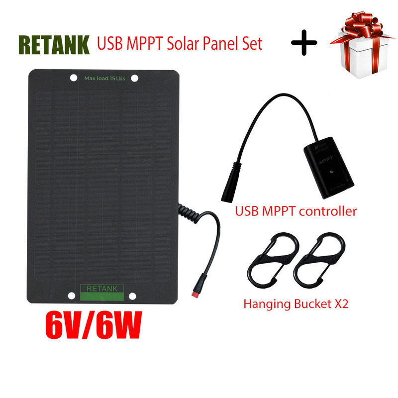usb MPPT monocrystalline silicoon 6V6W solar panel charger for smartphone and home lighting and outdoor camping