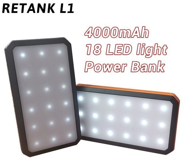 4000mAh 18LED usb port power bank light camping lighting kits charge and discharge at same time,c