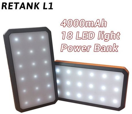 4000mAh 18LED usb port power bank light camping lighting kits charge and discharge at same time,c