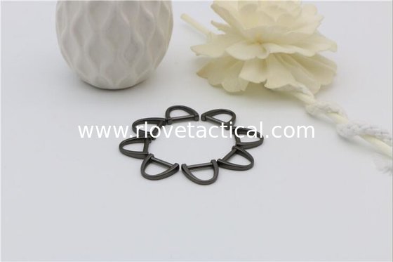 Handbag hardware accessories metal d-ring,gunmetal color zinc alloy d ring for bag strap