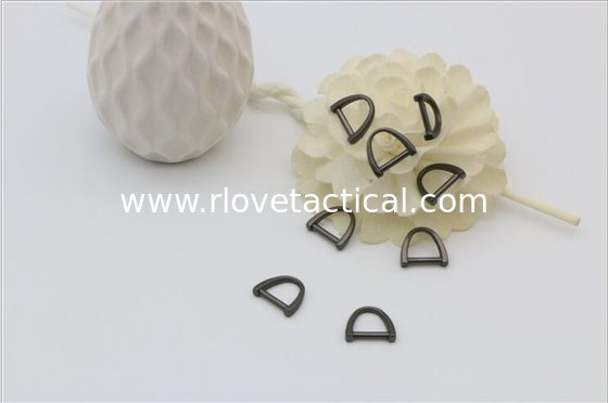 Handbag hardware accessories metal d-ring,gunmetal color zinc alloy d ring for bag strap