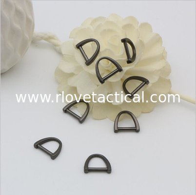 Handbag hardware accessories metal d-ring,gunmetal color zinc alloy d ring for bag strap