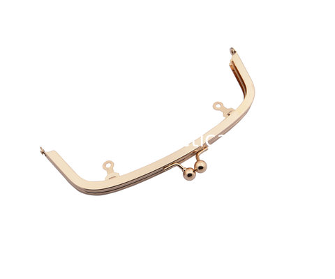 Shiny gold metal flat wallet frame,women purse metal frame 200*75mm