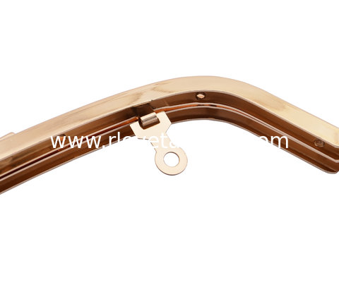 Shiny gold metal flat wallet frame,women purse metal frame 200*75mm